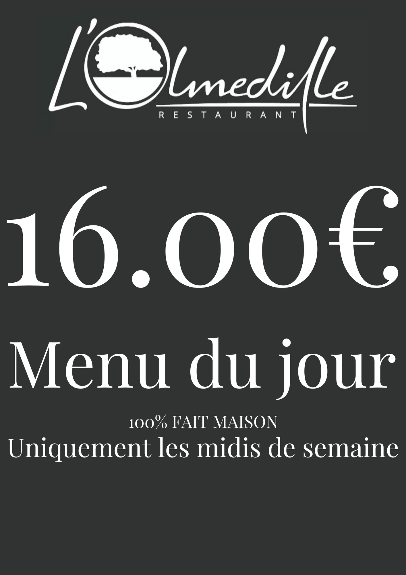 La carte de notre restaurant fait maison autour de moi à Souvans